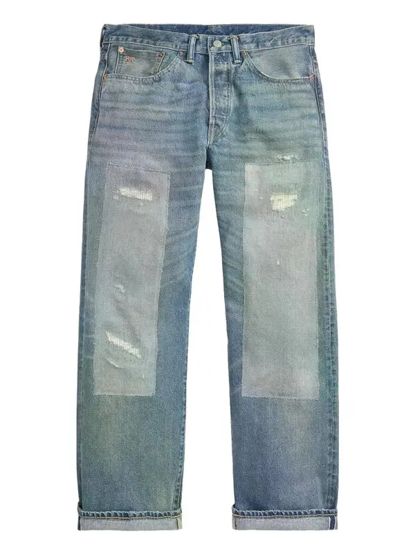 Ralph Lauren Distressed Patchwork Jeans - Blue