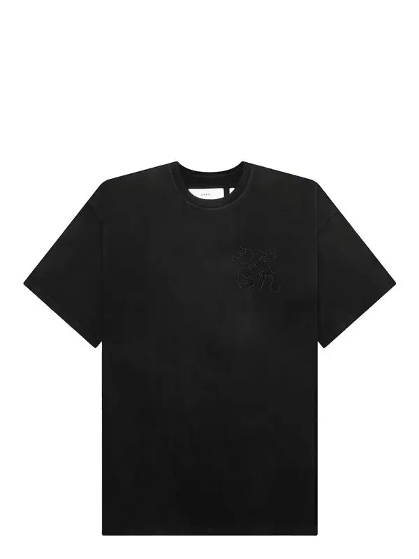 D-R-G-N Graphic-print Faded T-shirt - Black
