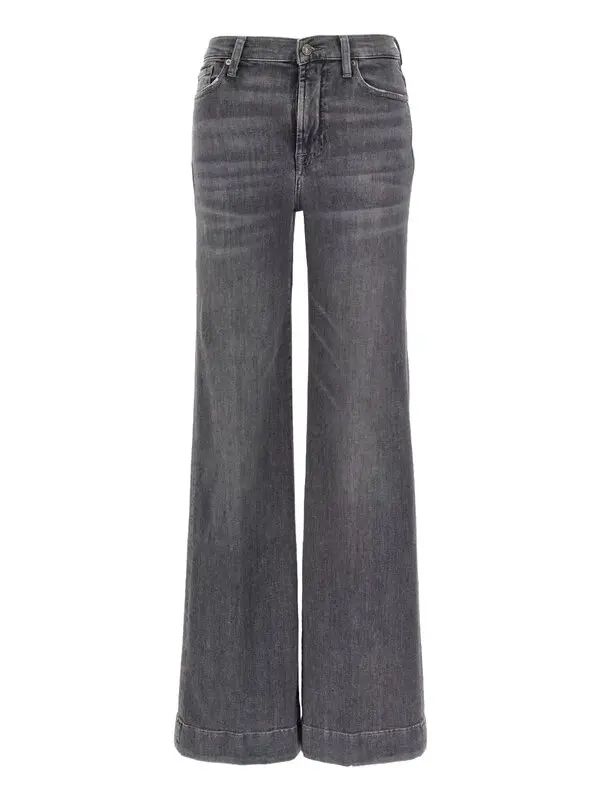 7 For All Mankind Dojo Wide-leg Jeans - Grey