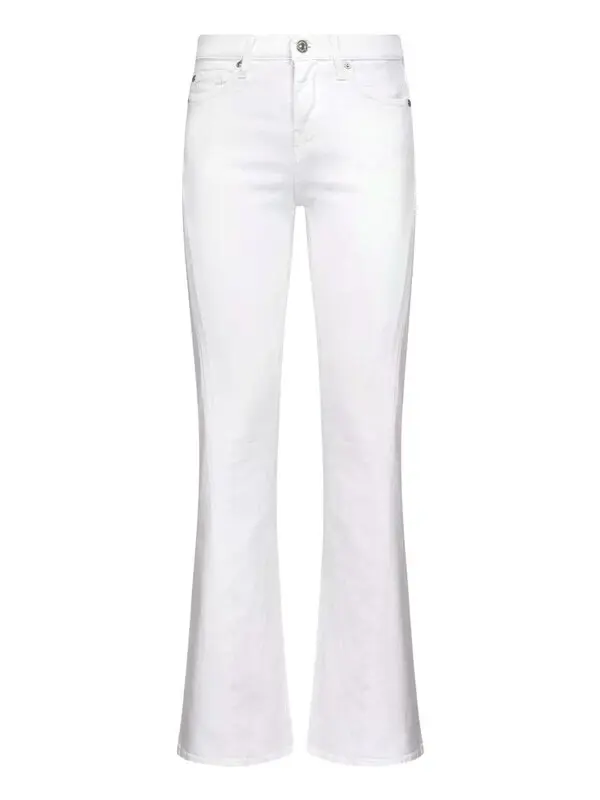 7 For All Mankind Cotton Flared Jeans - White