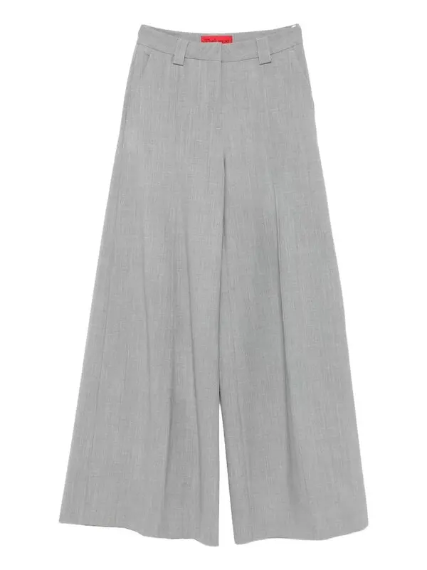 THELATEST Pleated Wide Leg Trousers - Grey
