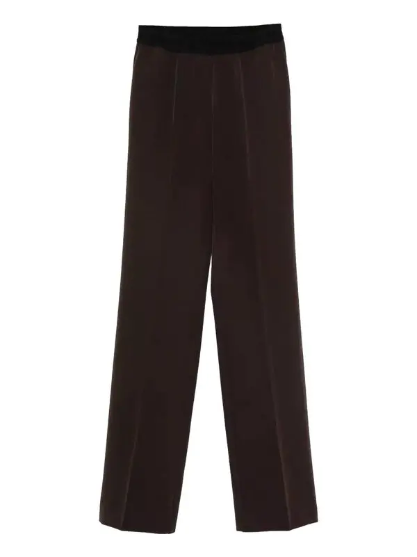ERMANNO FIRENZE Elasticated-waist Trousers - Brown