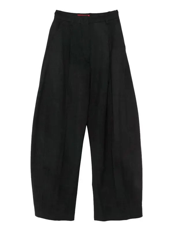 THELATEST Pleated Wide Leg Trousers - Grey