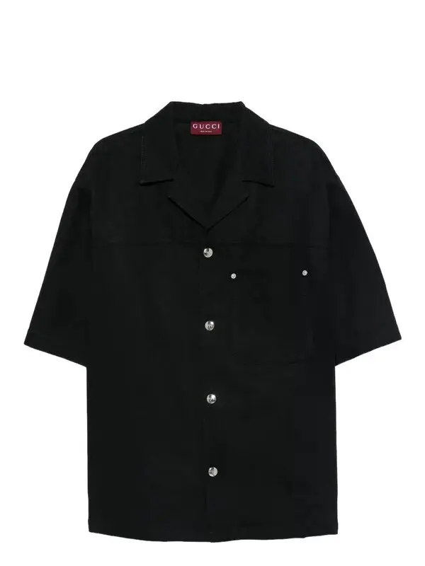 Gucci Short-sleeve Button Shirt - Black