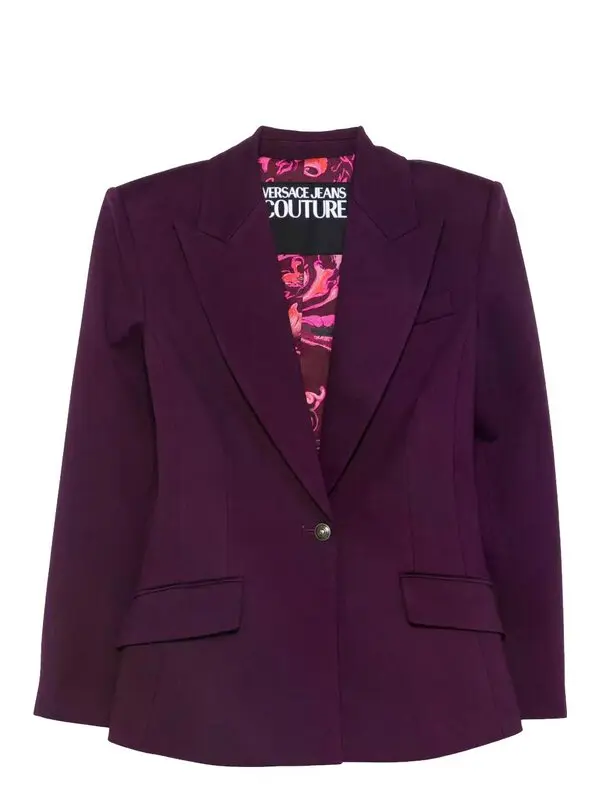 Versace Single-button Notched-lapel Blazer - Purple