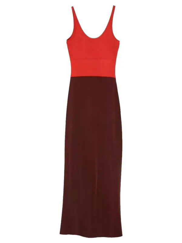 Fendi Two-tone Midi Dress - Red