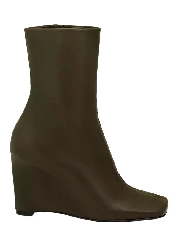 AMI Paris 90mm Two-tone Ankle Boots - Brown