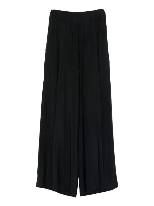 GENTRYPORTOFINO Pleated Elastic-waist Trousers - Black