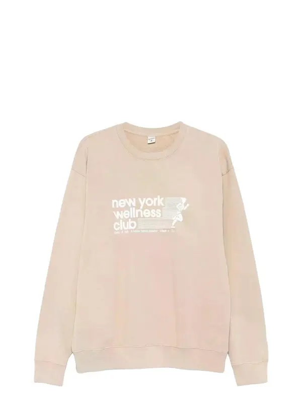 SPORTY & RICH Wellness Club Crewneck Sweatshirt - Neutrals