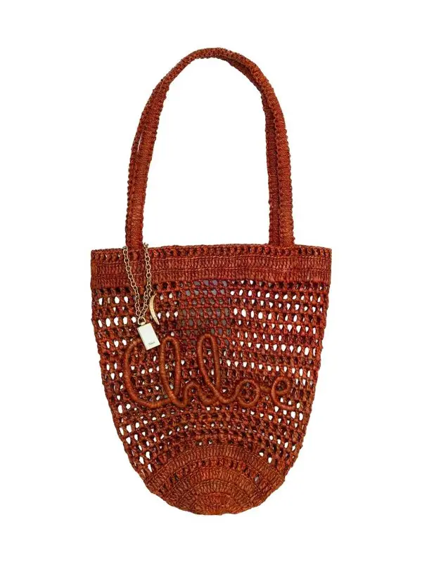 Chloé Crochet-detail Tote Bag - Brown