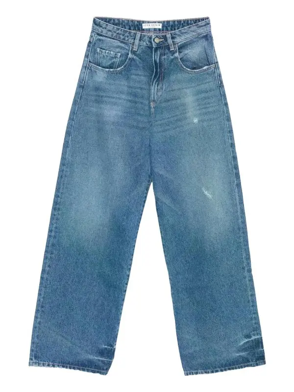 ICON DENIM LA Poppy Distressed Jeans - Blue