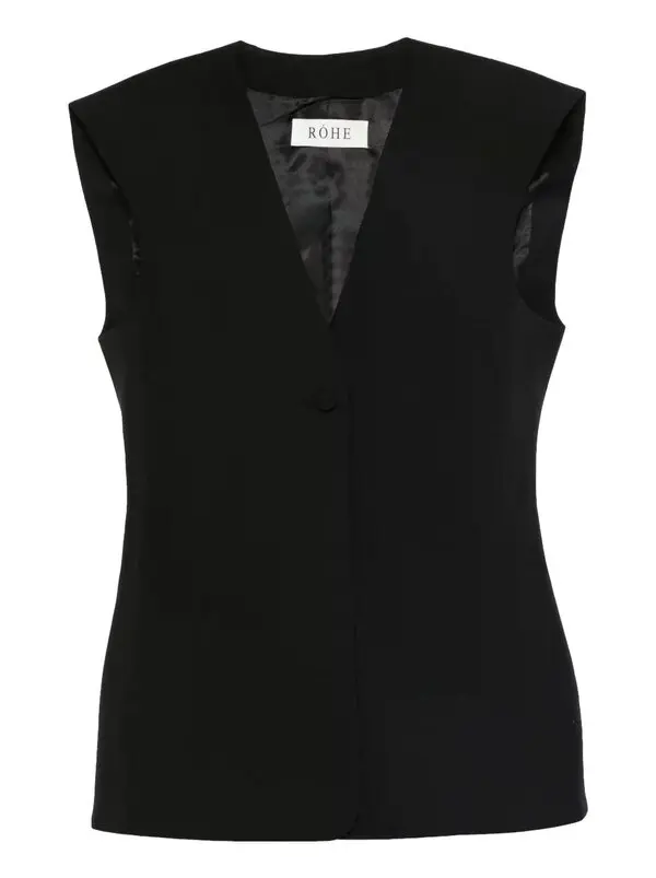 RÓHE Single-button Waistcoat - Black