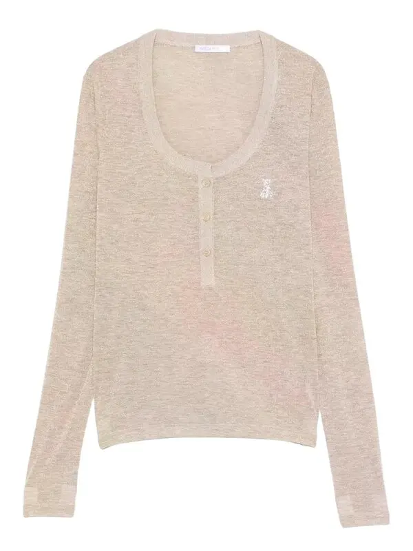 Patrizia Pepe Logo-detail Sweater - Neutrals