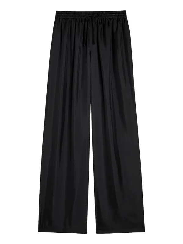 RÓHE Silk Wide-leg Trousers - Black