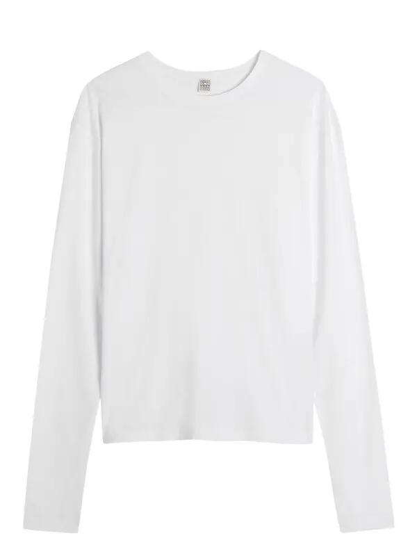 TOTEME Classic Long Sleeve Jersey T-shirt - White