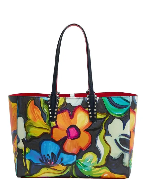 CHRISTIAN LOUBOUTIN Cabata Floral-print Leather Tote - Multicoloured 1