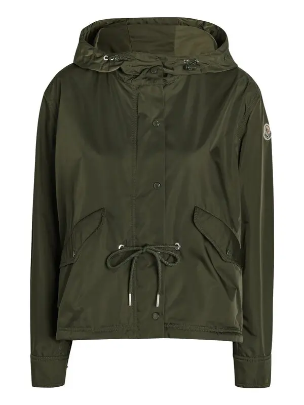 Moncler Noizay Hooded Shell Parka Jacket - Olive