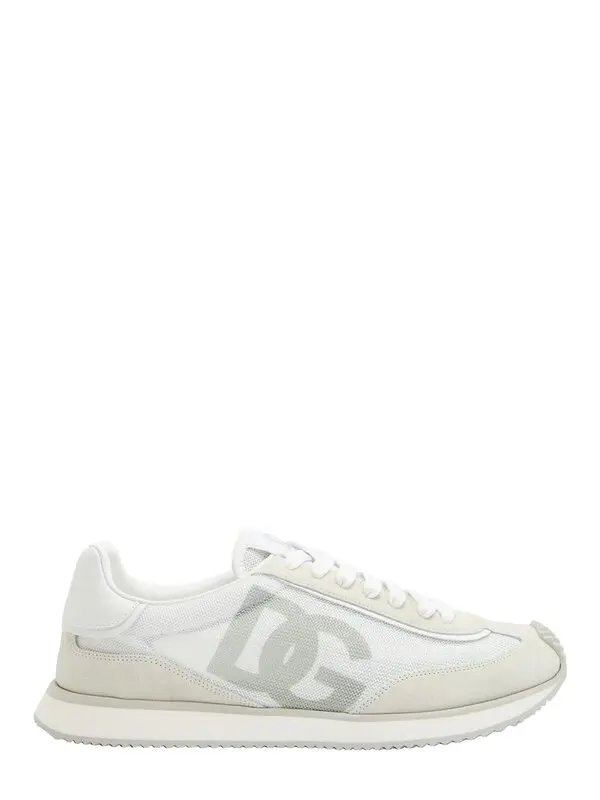 Dolce & Gabbana Panelled Mesh Runner Sneakers - White