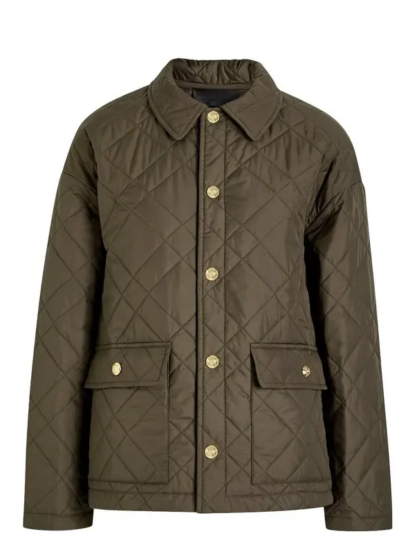 NILI LOTAN Helah Quilted Shell Jacket - Green