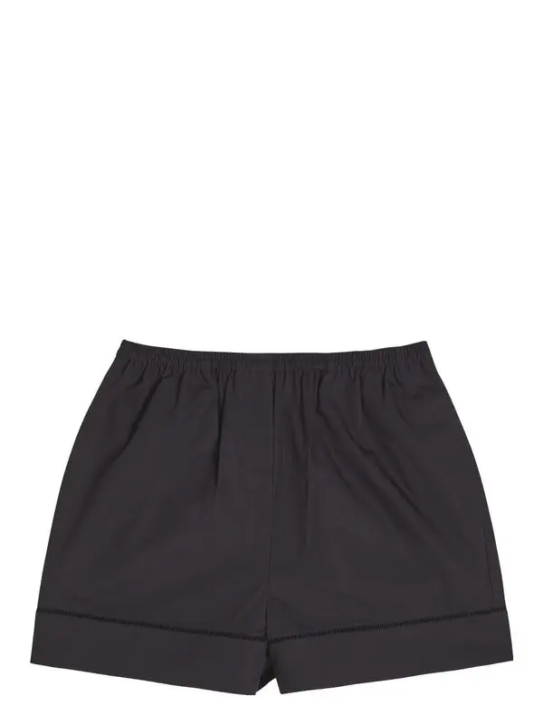 RÓHE Embroidered Cotton-poplin Shorts - Black