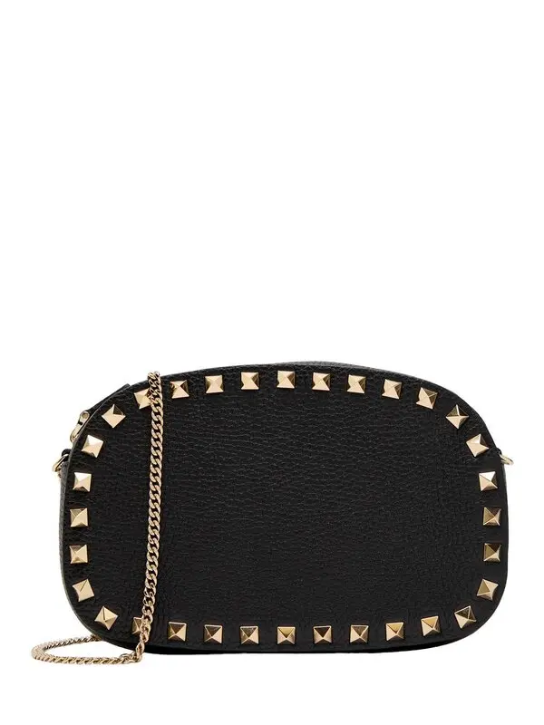 Valentino Garavani Rockstud Leather Cross-body Bag - Black