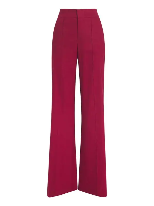 Alice + Olivia Dylan Wide-leg Trousers - Burgundy