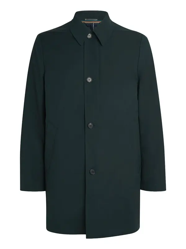 Paul Smith Wool Mac With Gilet - Green