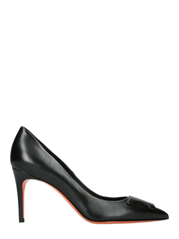 Santoni Leather Sibille Pumps - Black