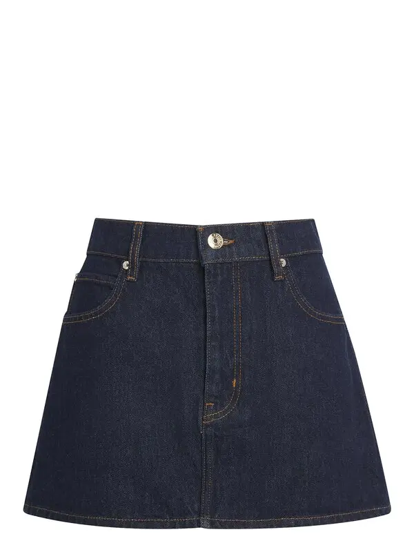 FRAME The Mini Denim Skirt - Navy
