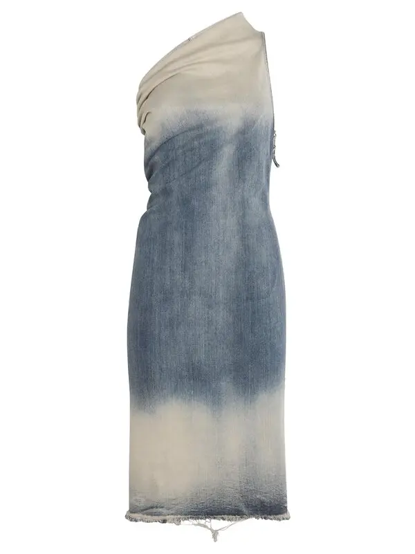 Rick Owens Denim One-shoulder Dress - Blue