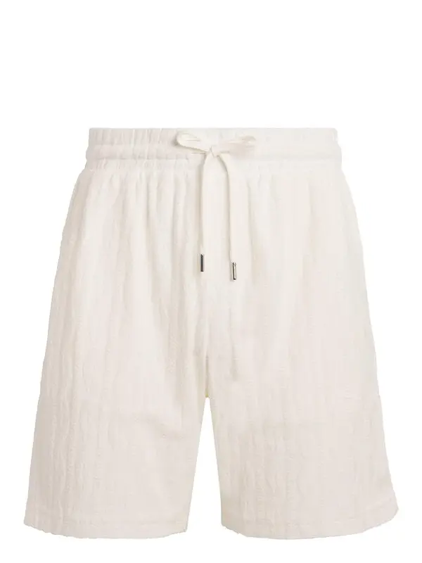 Frescobol Carioca Augusto Jacquard Terry Shorts - Ivory