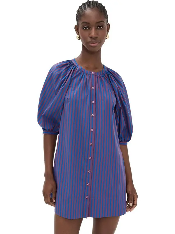Staud Vincent Mini Dress - Atlas Stripe