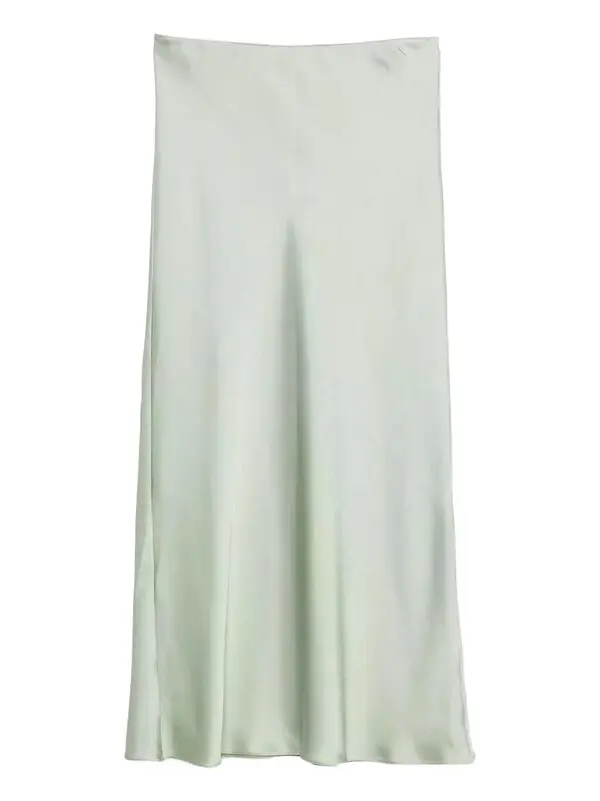 Patrizia Pepe Satin Midi Skirt - Green