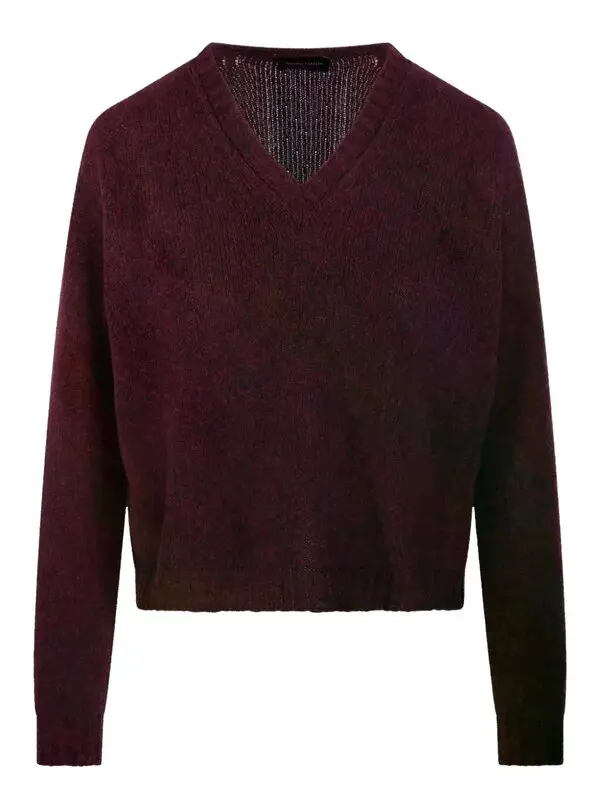 ROBERTO COLLINA V-neck Sweater - Red