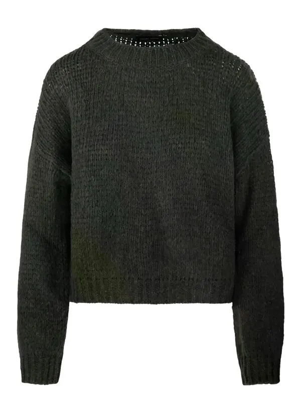 ROBERTO COLLINA Textured Round-neck Sweater - Green