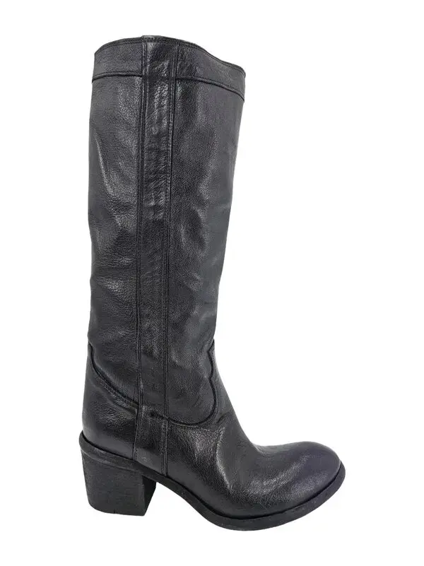 MADISON.MAISON 57mm Leather Knee-high Boots - Black