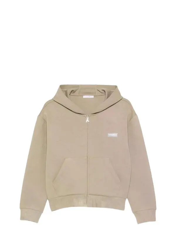 Patrizia Pepe Logo-detail Hoodie - Neutrals