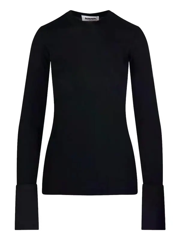 DARKPARK Cuff Detail Long-sleeve Top - Black