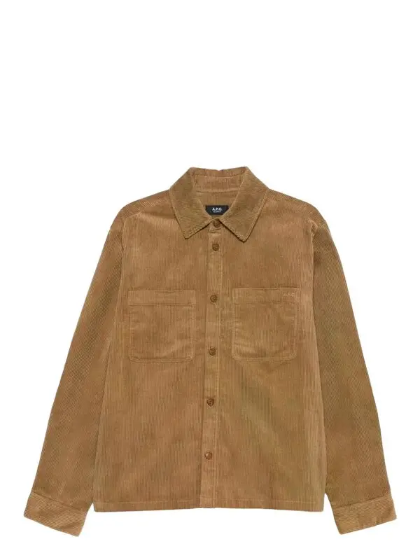 A.p.c. Corduroy Shirt Jacket - Brown