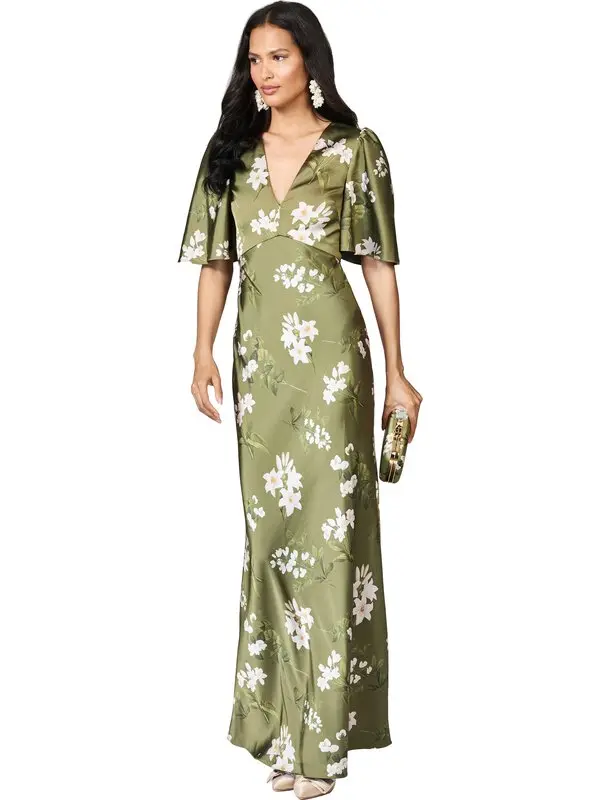 Sachin & Babi Mae Printed Gown - Moss Formosa