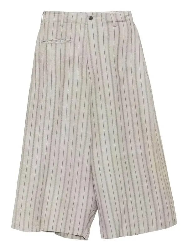 Yohji Yamamoto Striped Trousers - Grey