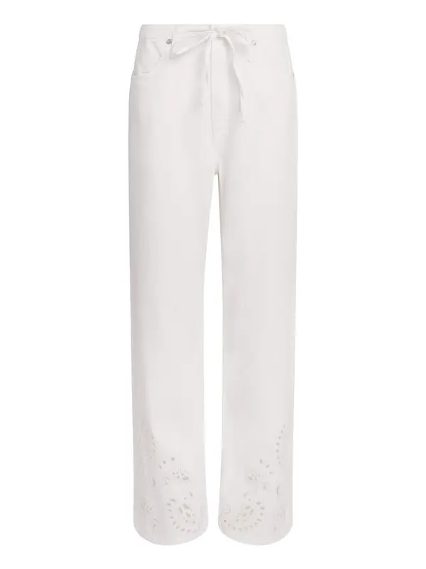 Rag & Bone Ultra Featherweight Phoebe Wide-leg Jeans - White
