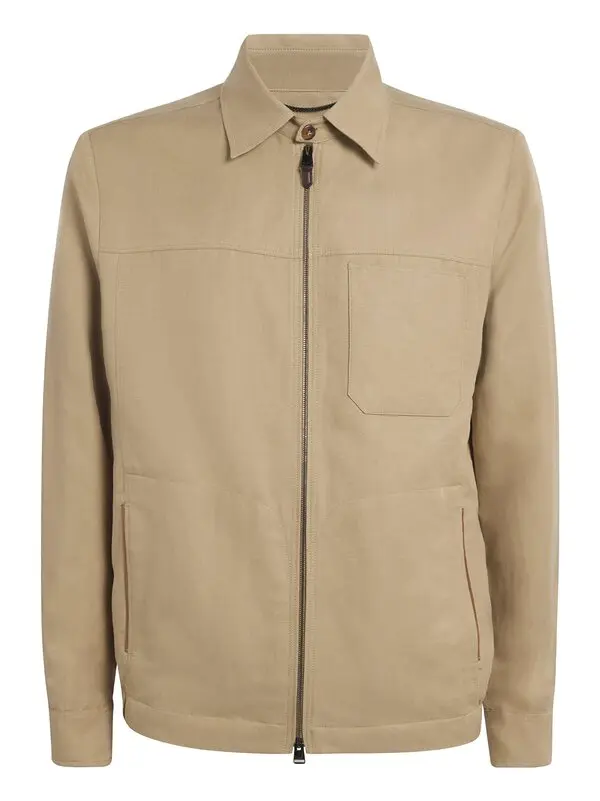 Canali Linen-silk Jacket - Beige
