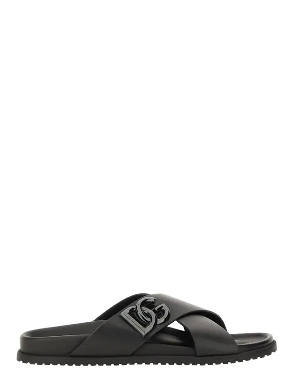 Dolce & Gabbana Calfskin Sandal - Black