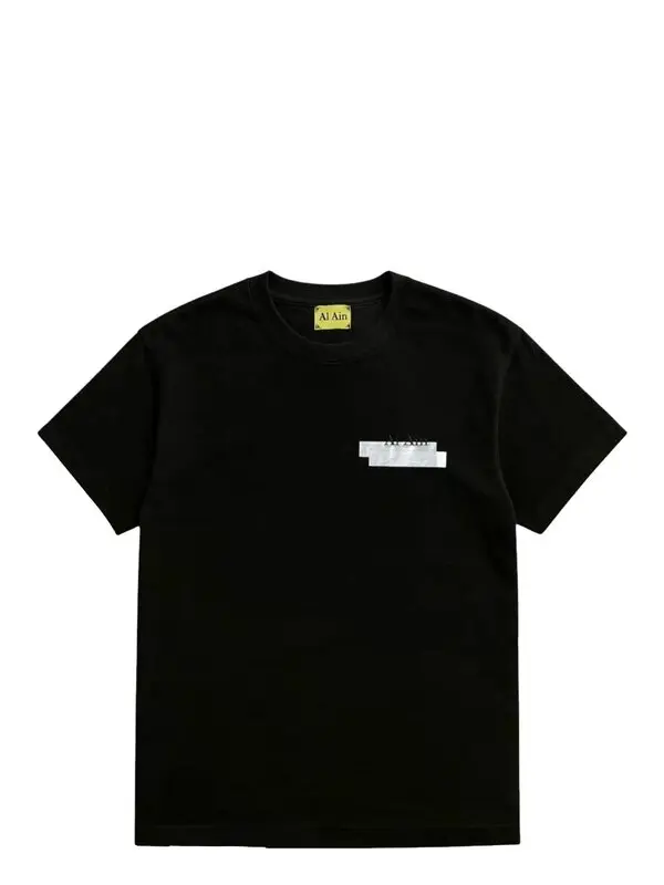 AL AIN Tape-detail Cotton T-shirt - Black