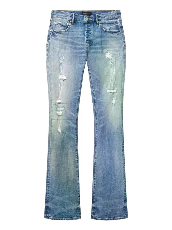 PURPLE BRAND Cotton-blend Flare Jeans - Blue