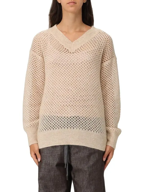 Brunello Cucinelli V-neck Sweater - Yellow Cream