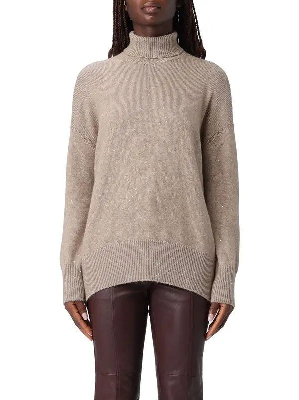 Brunello Cucinelli Ribbed Turtleneck Sweater - Brown
