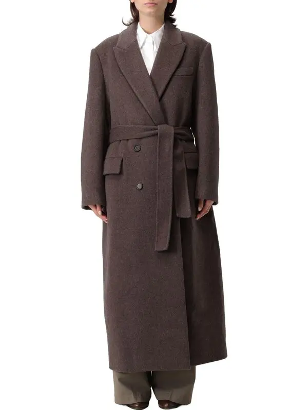 Brunello Cucinelli Tie Detailed Coat - Dark