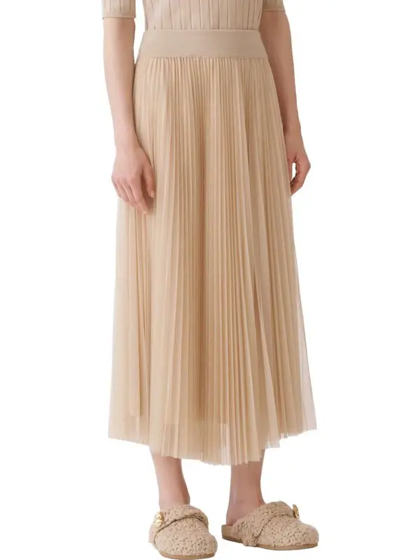 Fabiana Filippi Pleated Skirt - Beige